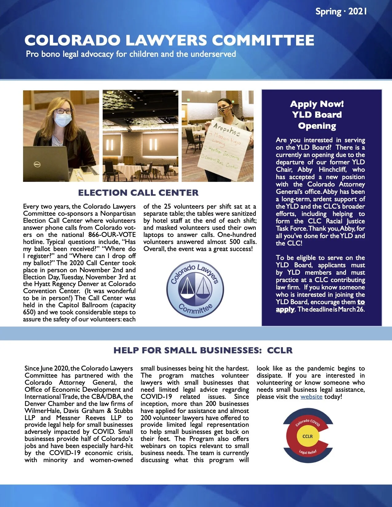 CLC Newsletters — Colorado Lawyers Committee