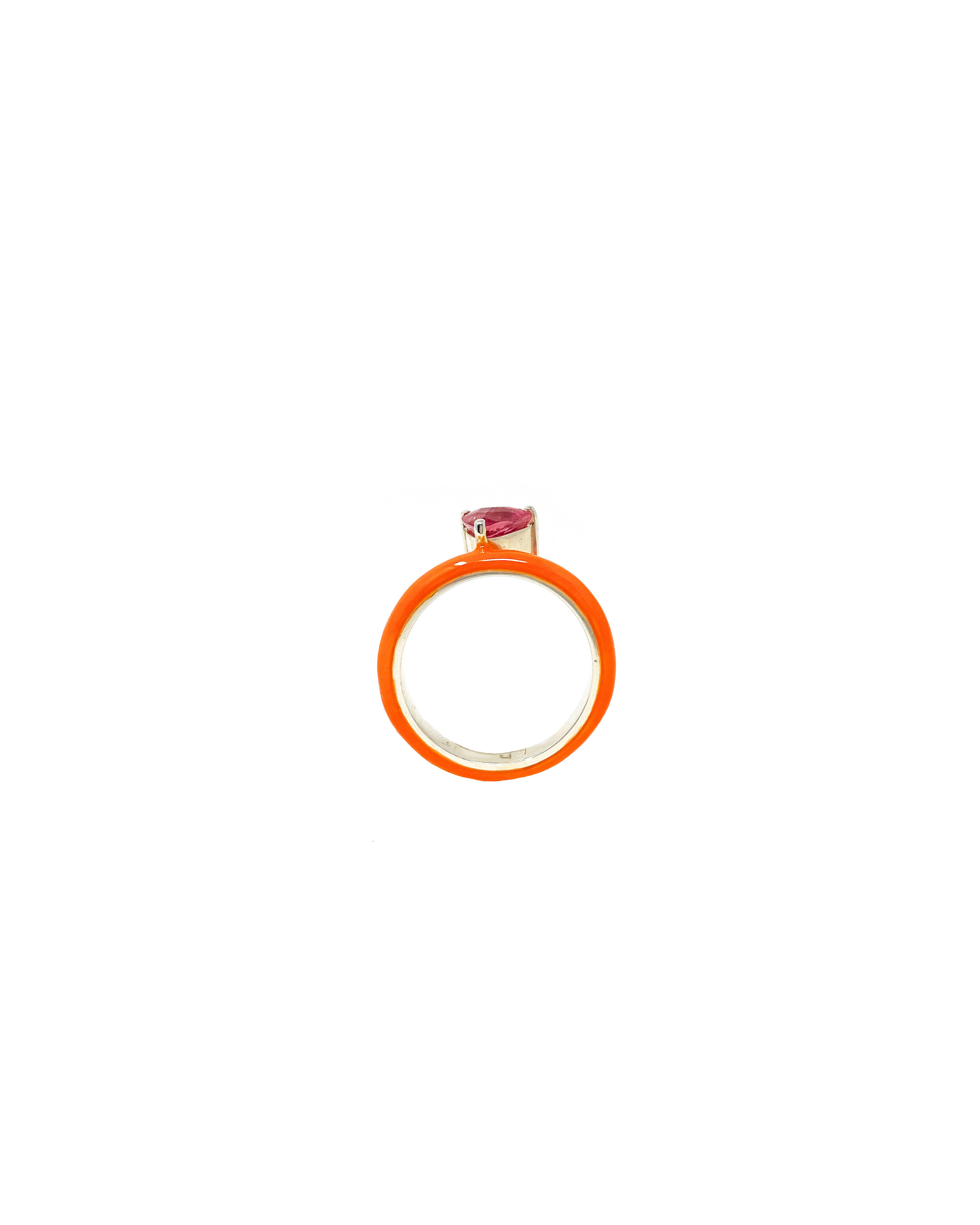 Gem + Enamel Ring in Florida Orange — FRY POWERS