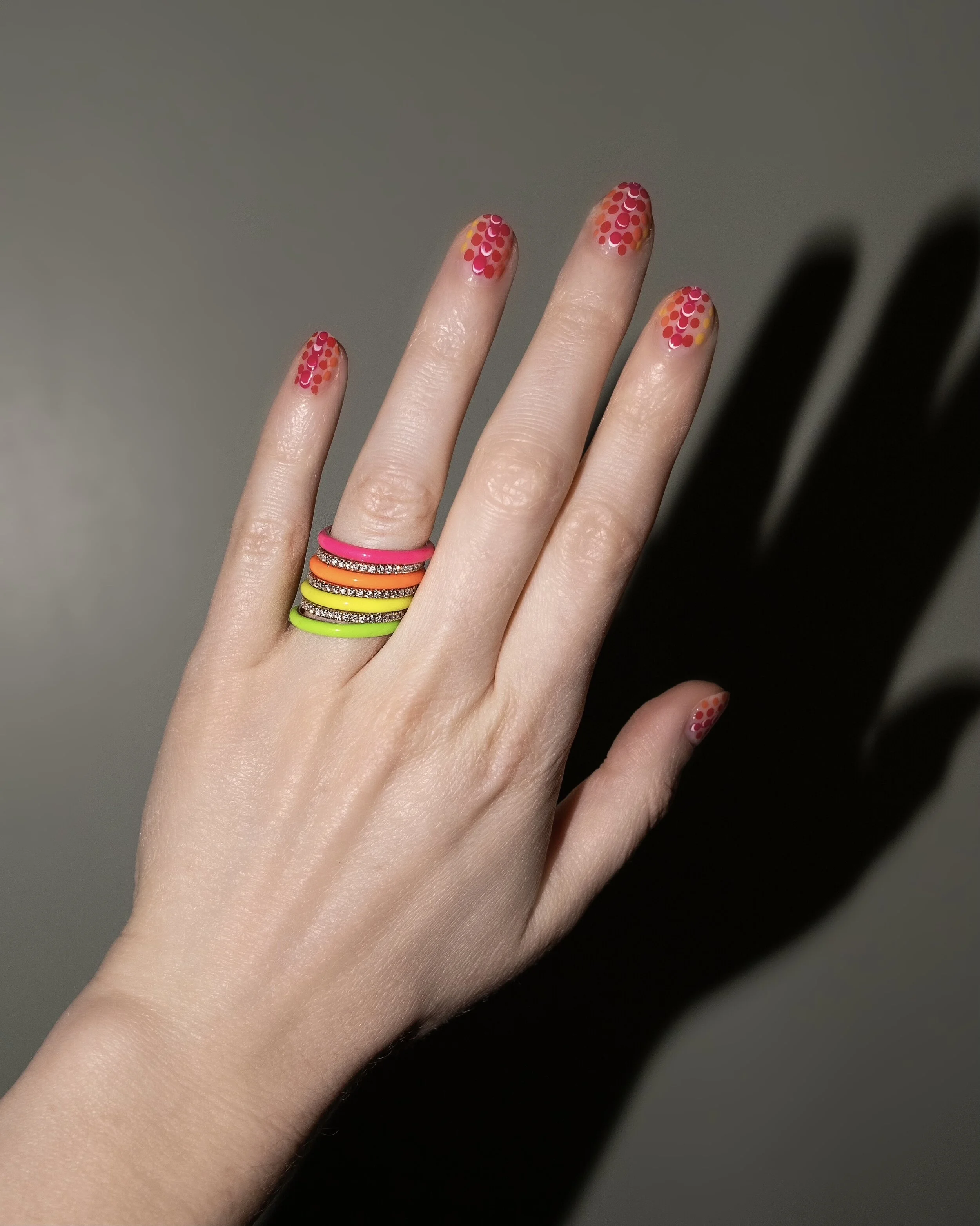 Gem + Enamel Mini Hoop Earrings in Lime Green — FRY POWERS