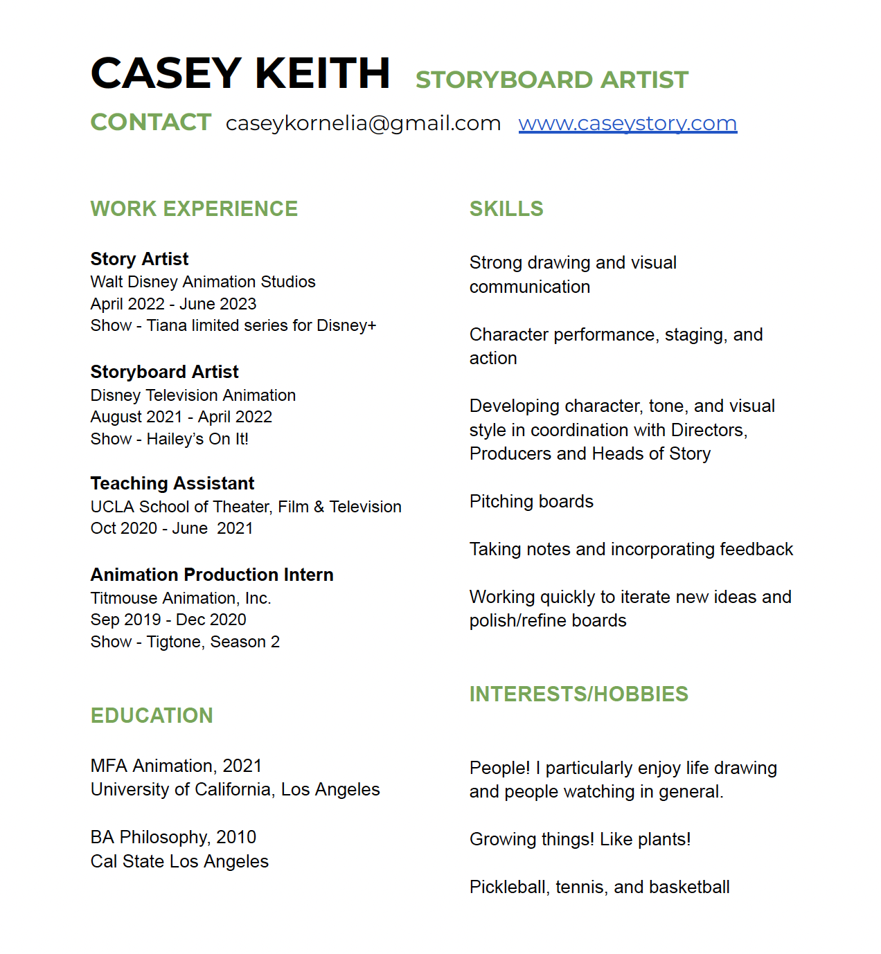 Resume — Casey Keith