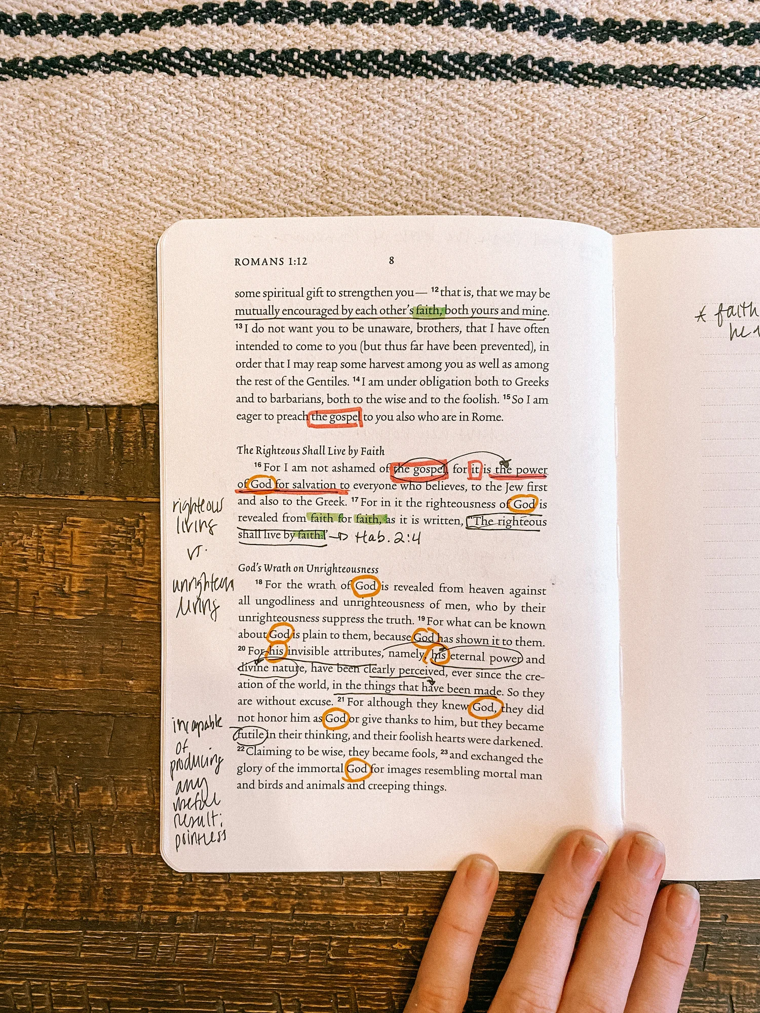 Romans: Righteous vs. Unrighteous Living — TIRZAH