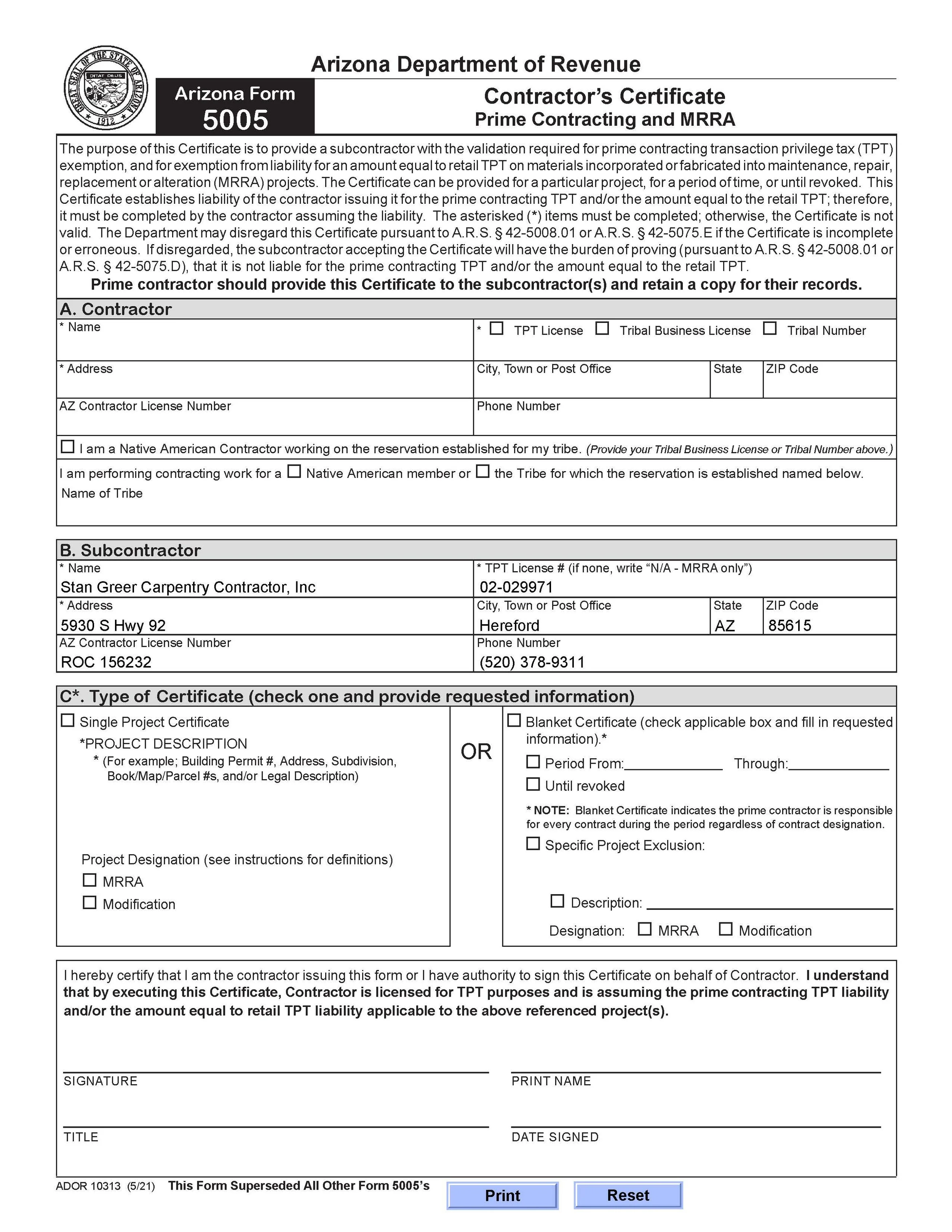 Contractors — www.stangreer.com