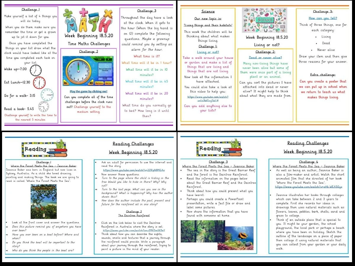 Summer 1 - Week 4 - Year 2 - Home learning — Wyken Croft Primary School