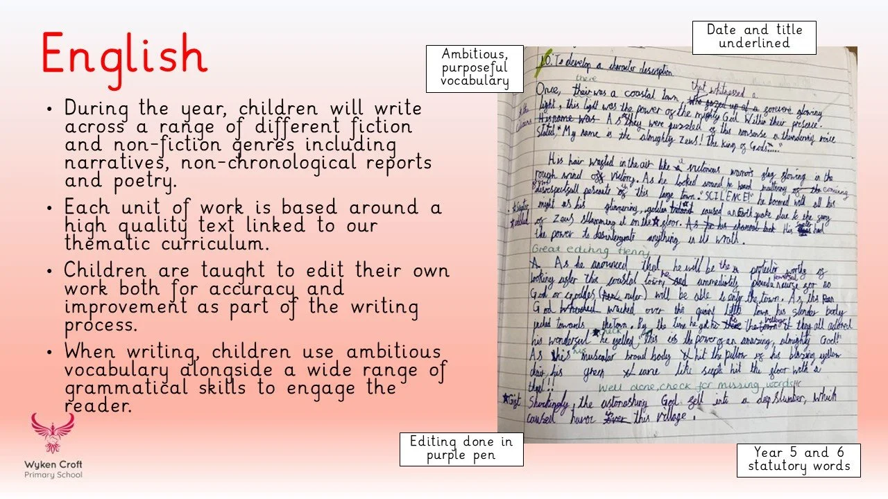 Year Group - Year 5 — Wyken Croft Primary School