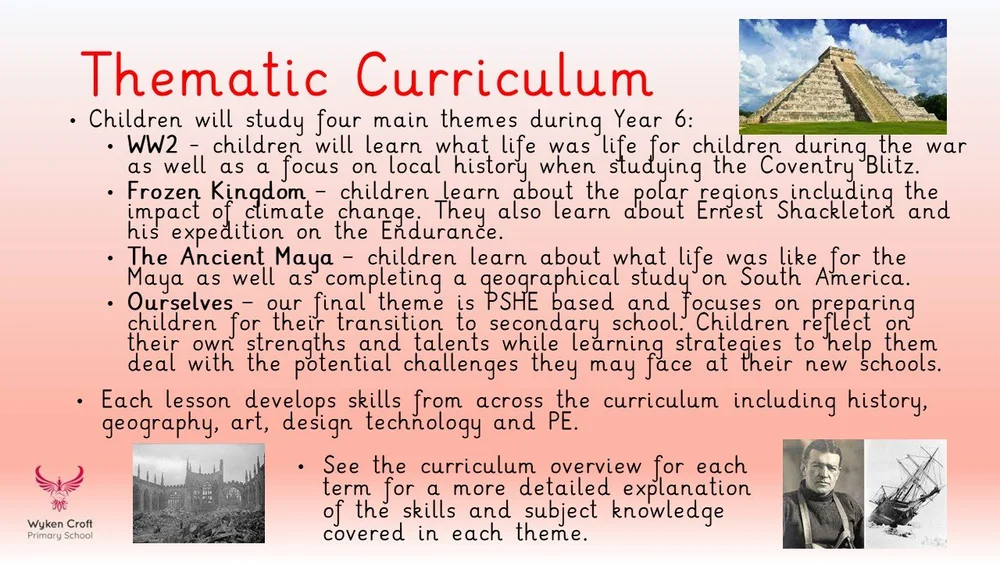 Year Group - Year 6 — Wyken Croft Primary School