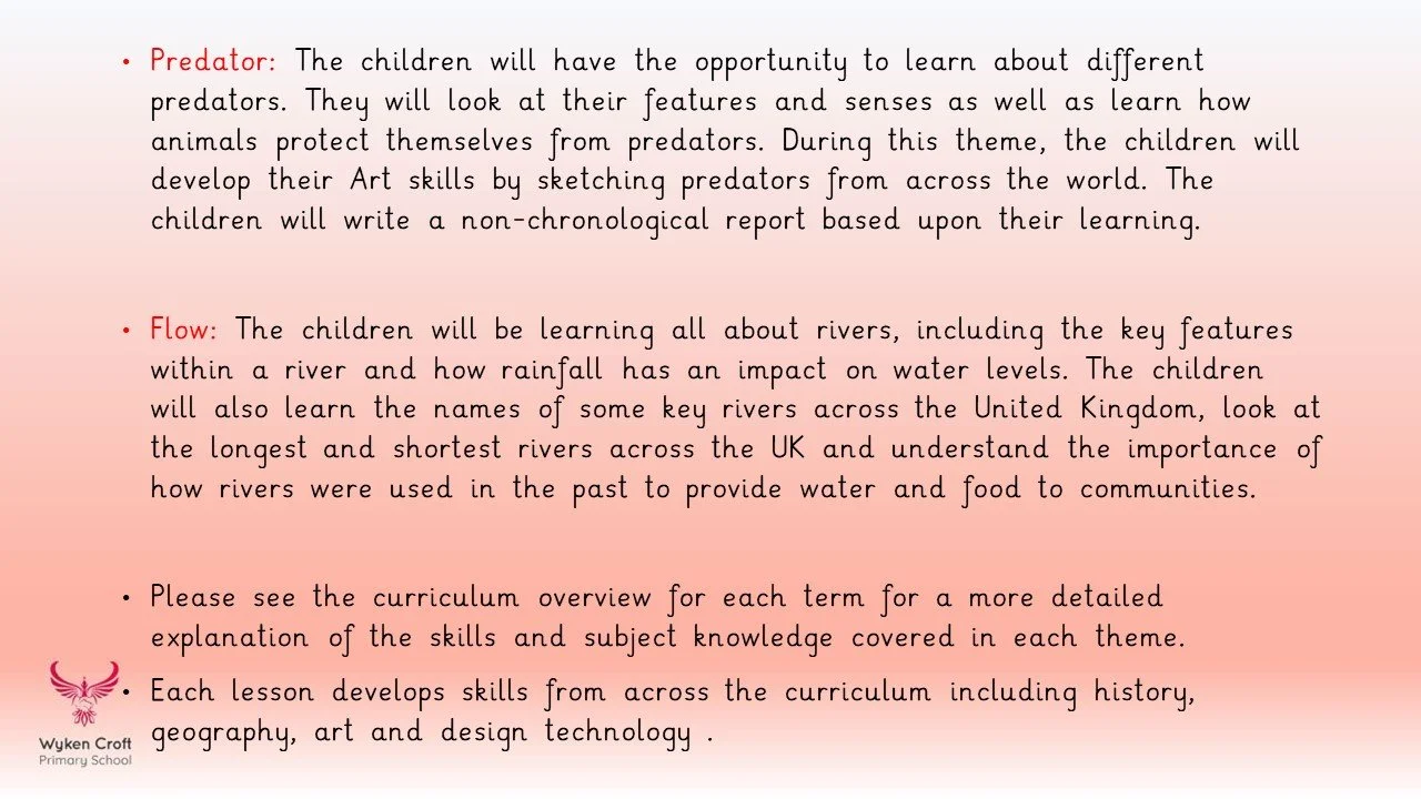 Year Group - Year 3 — Wyken Croft Primary School