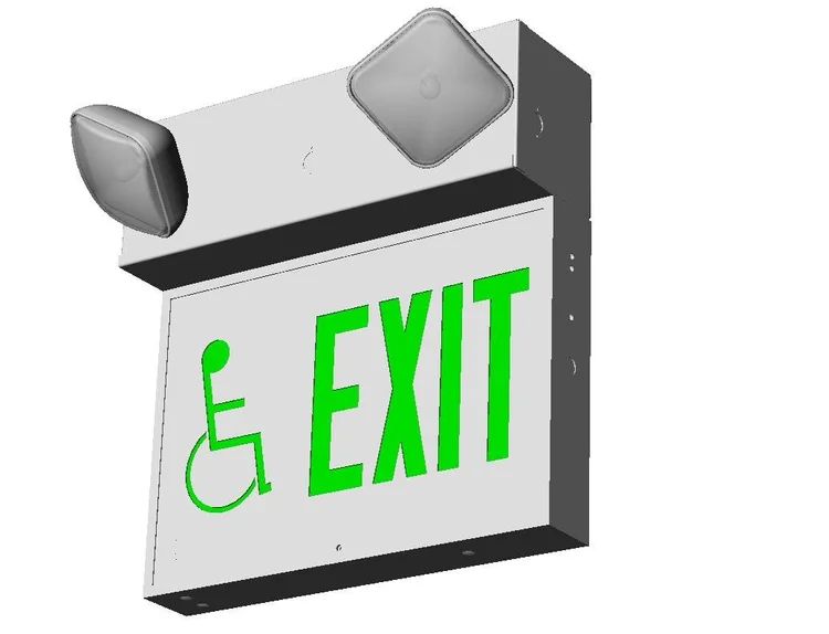 Combo Exit Sign Emergency Lights | Shelly Lighting