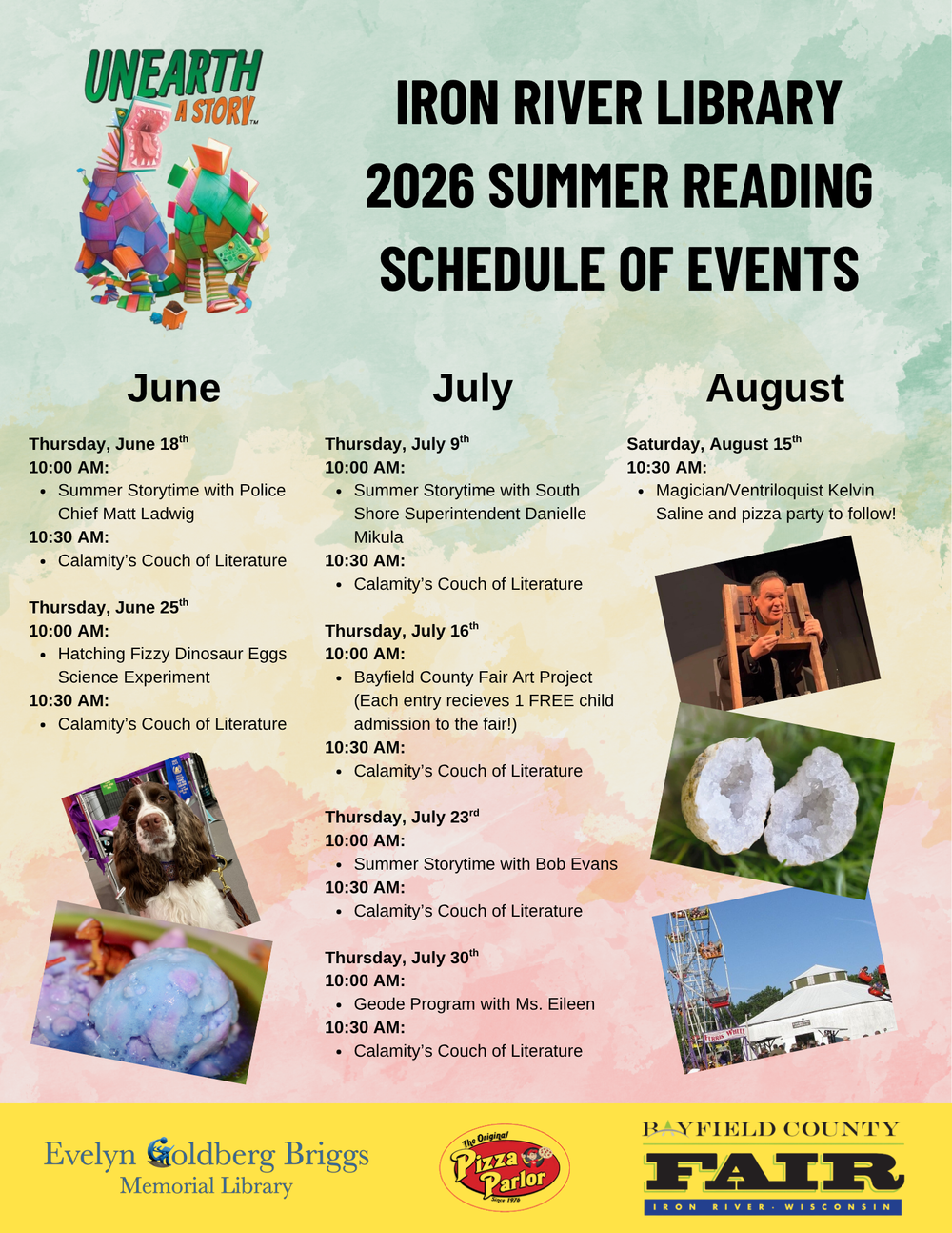 2026 Summer Reading Program Schedule of Events — Evelyn Goldberg Briggs ...