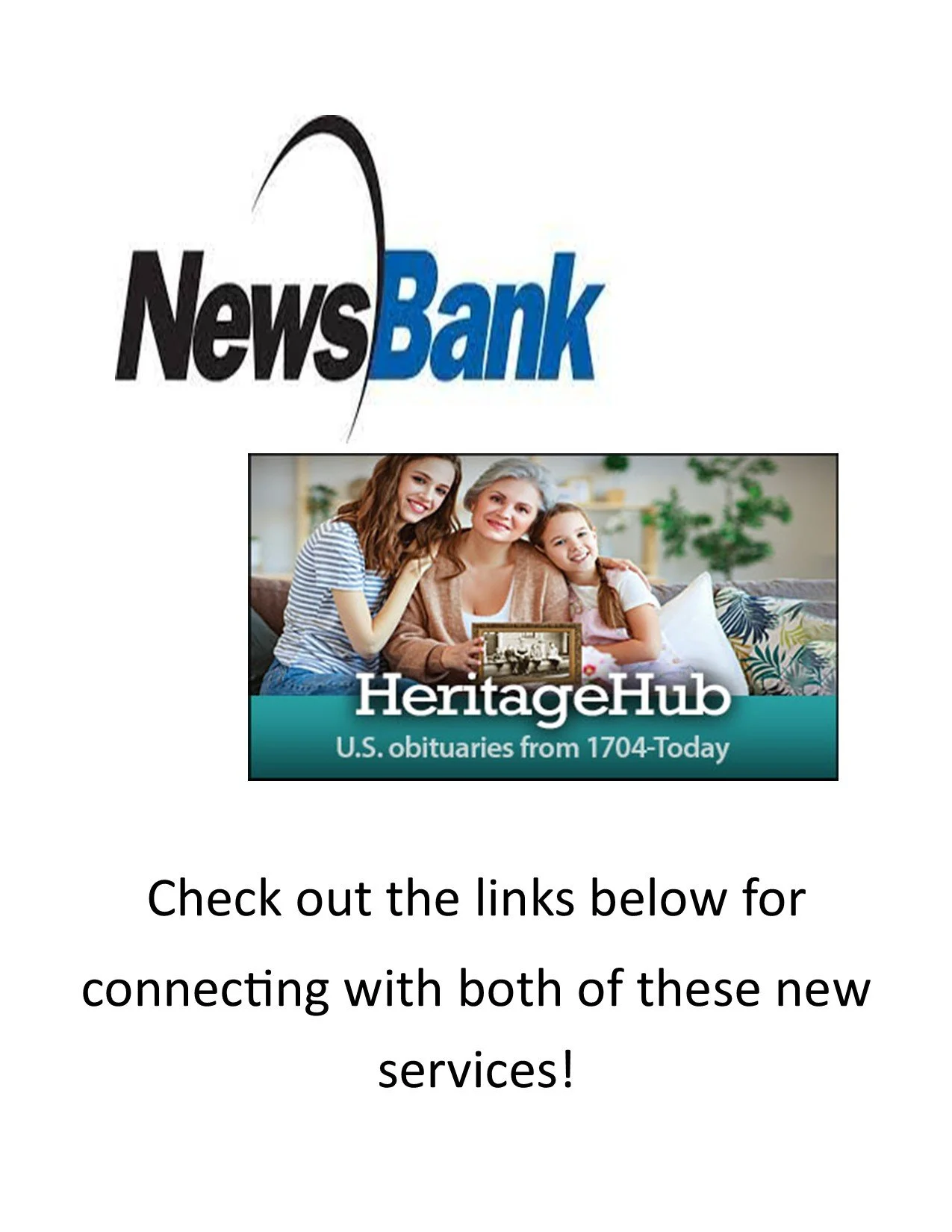 New Digital Services-Newsbank and Heritage Hub — Evelyn Goldberg Briggs ...