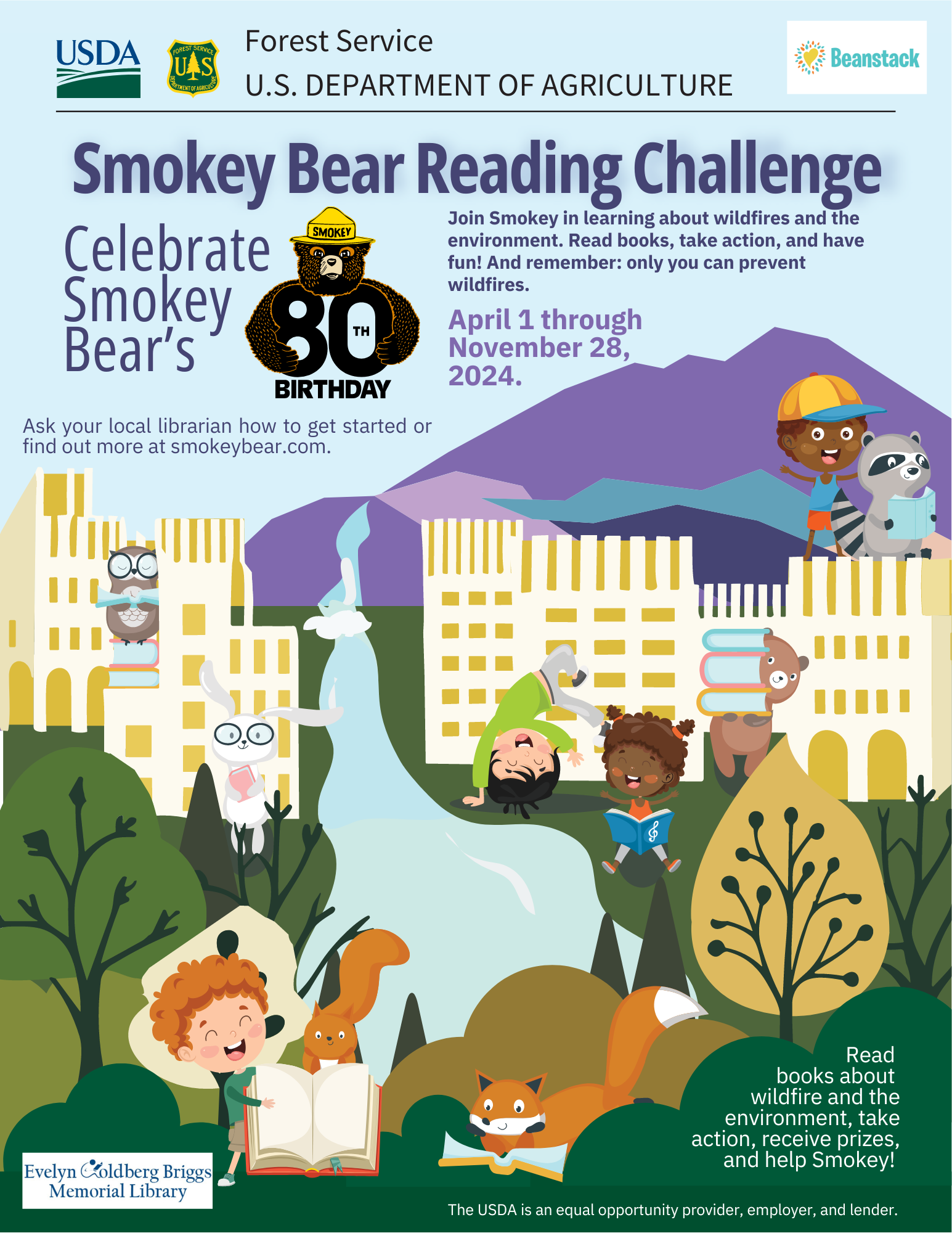 Smokey Bear Reading Challenge - April 1 through November 28 — Evelyn ...