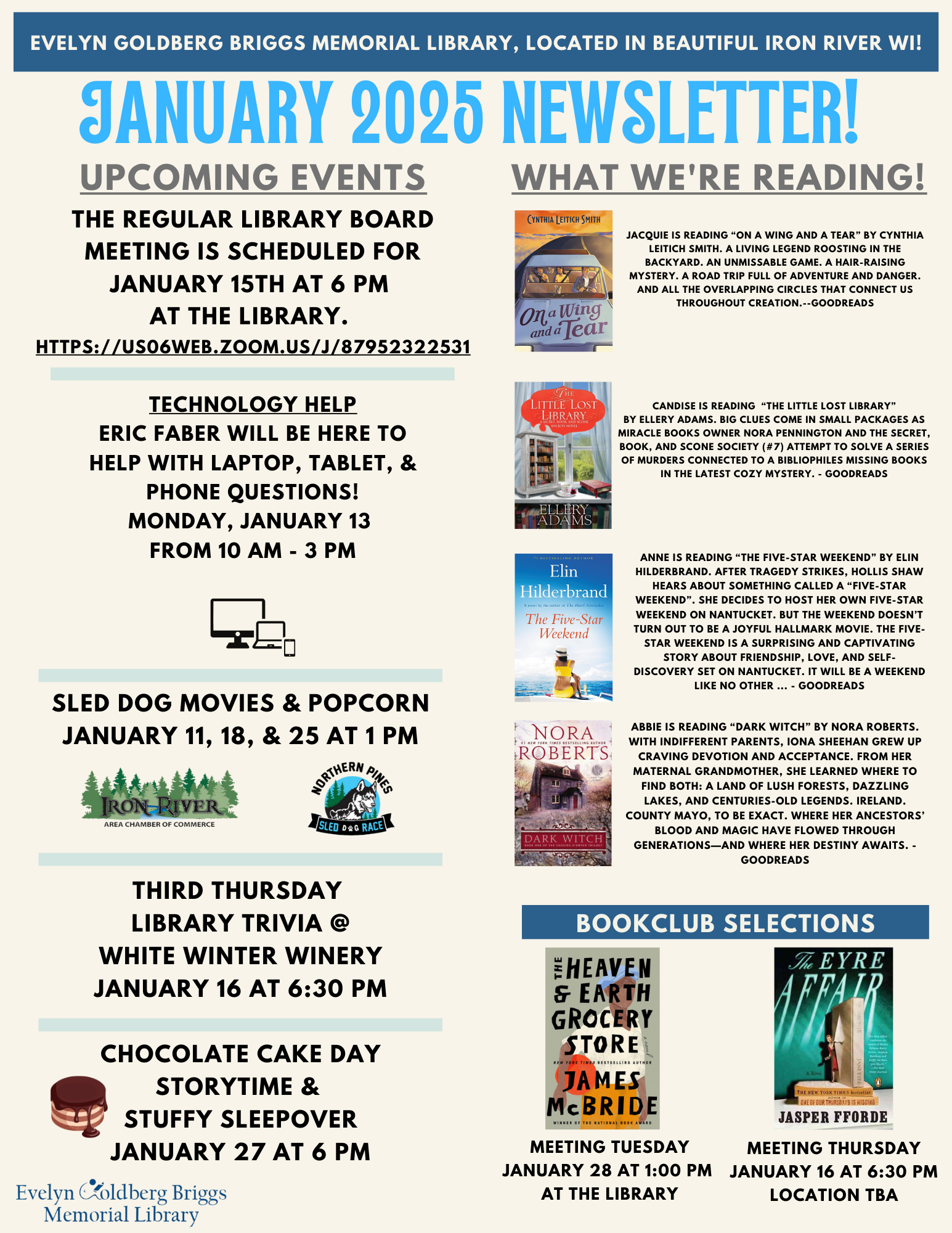 January 2025 Newsletter — Evelyn Goldberg Briggs Memorial Library ...