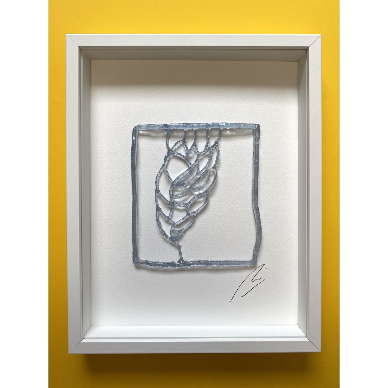 BLUE BOX FRAMED GLASS ARTWORK — KIRA PHOENIX K'INAN