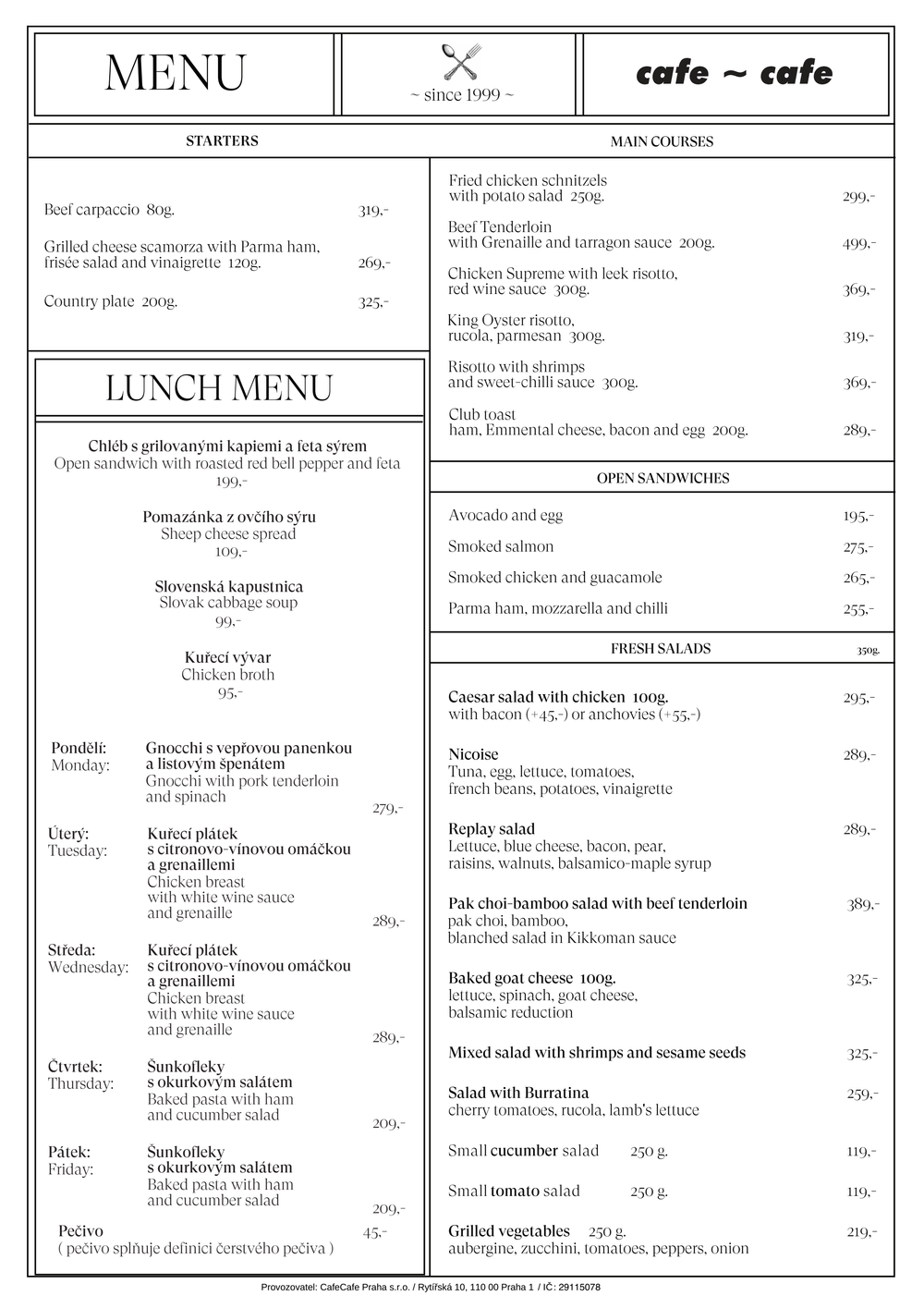 Menu — Cafe~Cafe