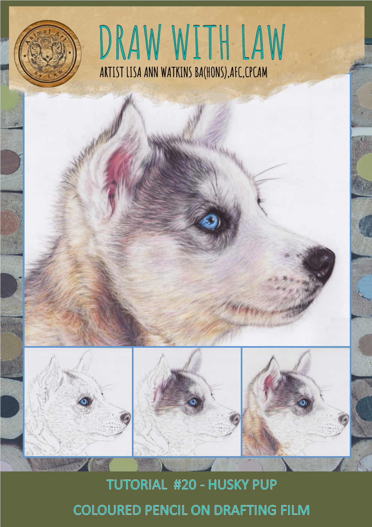 Husky Pencil Drawing