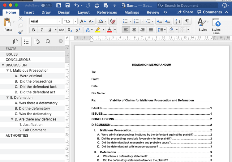 Write a better legal research memo with these 4 MS Word tools — Erica ...