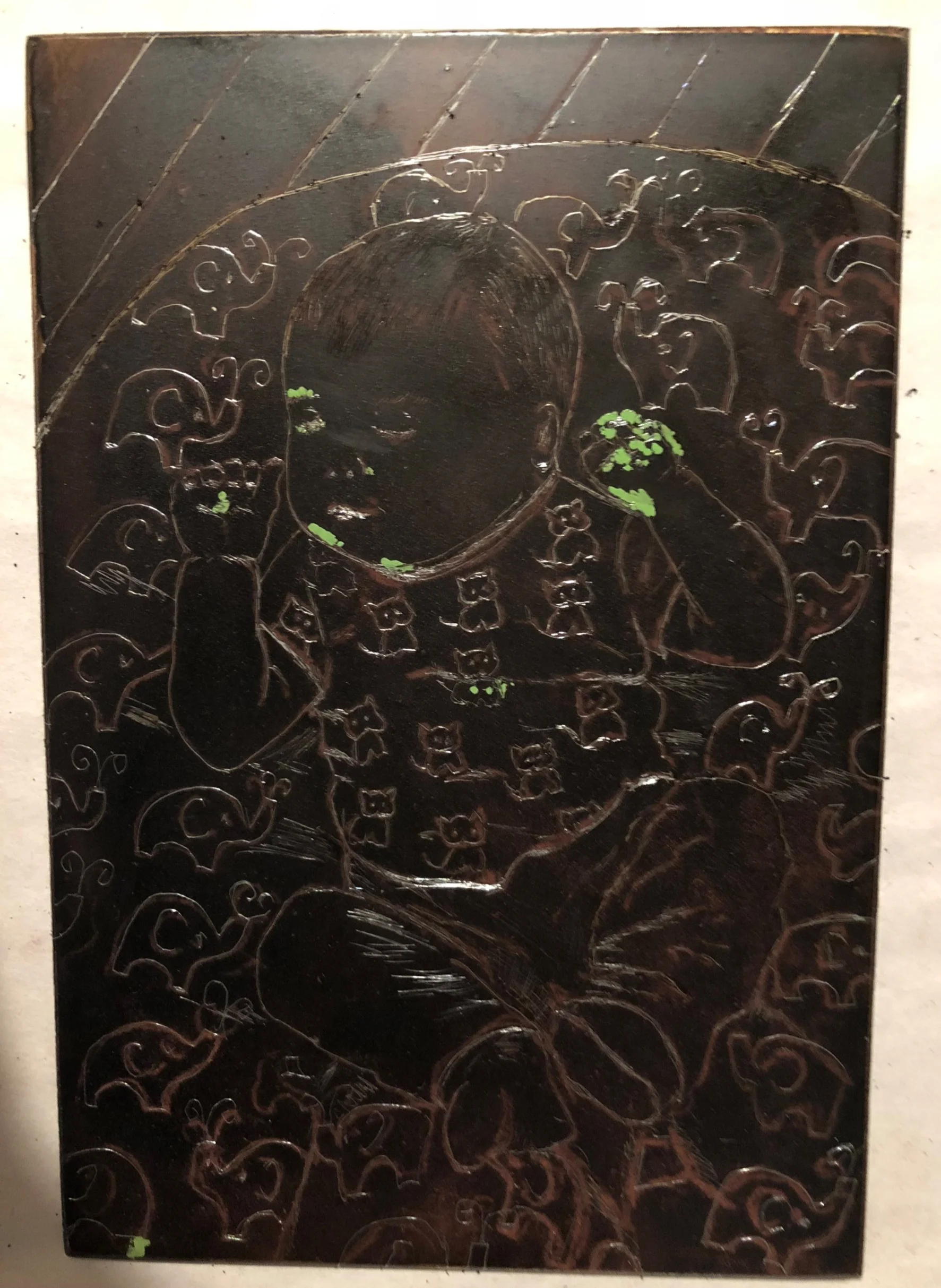 Behind the Scenes - Etching Sweet Baby — Elizabeth Rieben Printmaking