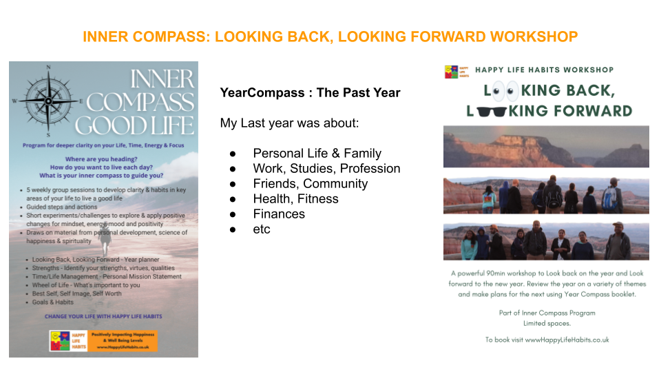 Inner Compass: Looking Back, Looking Forward Workshop — Happy Life ...