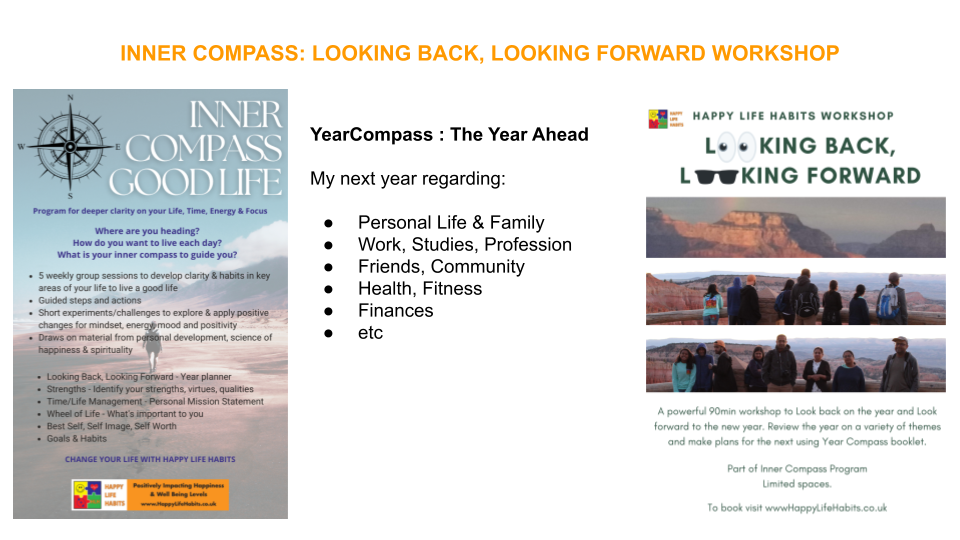Inner Compass: Looking Back, Looking Forward Workshop — Happy Life ...