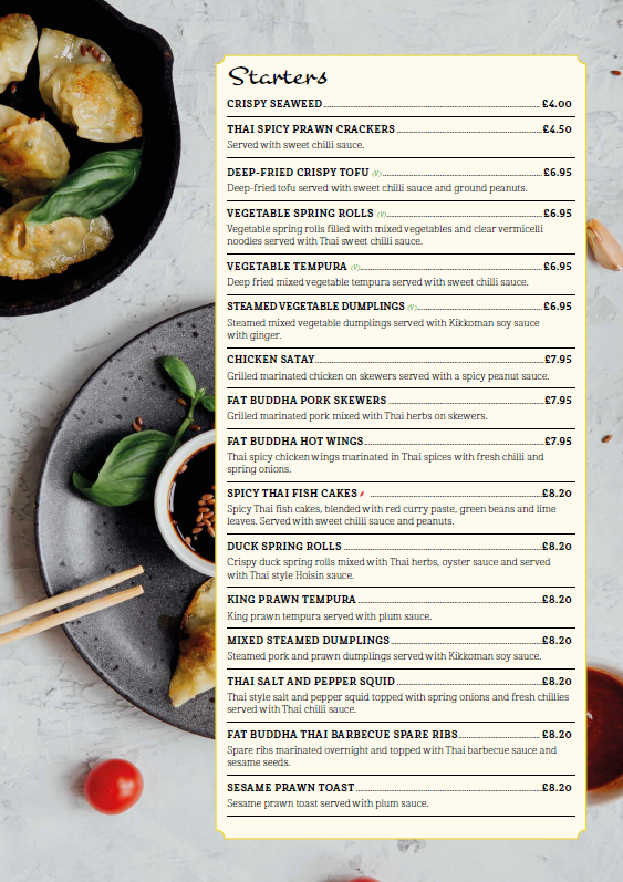 Evening Menu — The Churchill arms