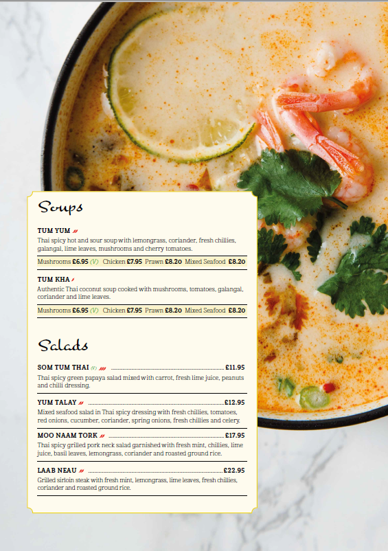 Evening Menu — The Churchill arms