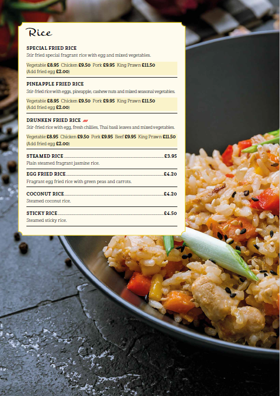 Evening Menu — The Churchill arms