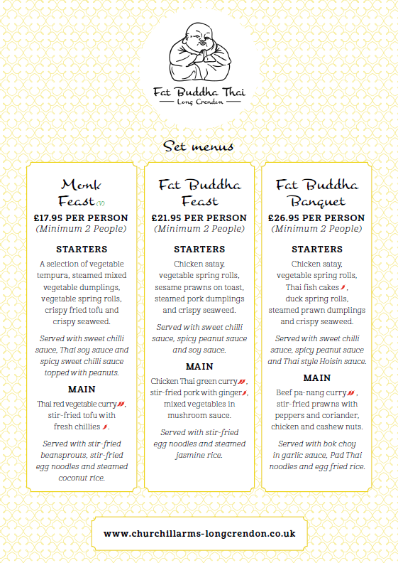 Evening Menu — The Churchill arms