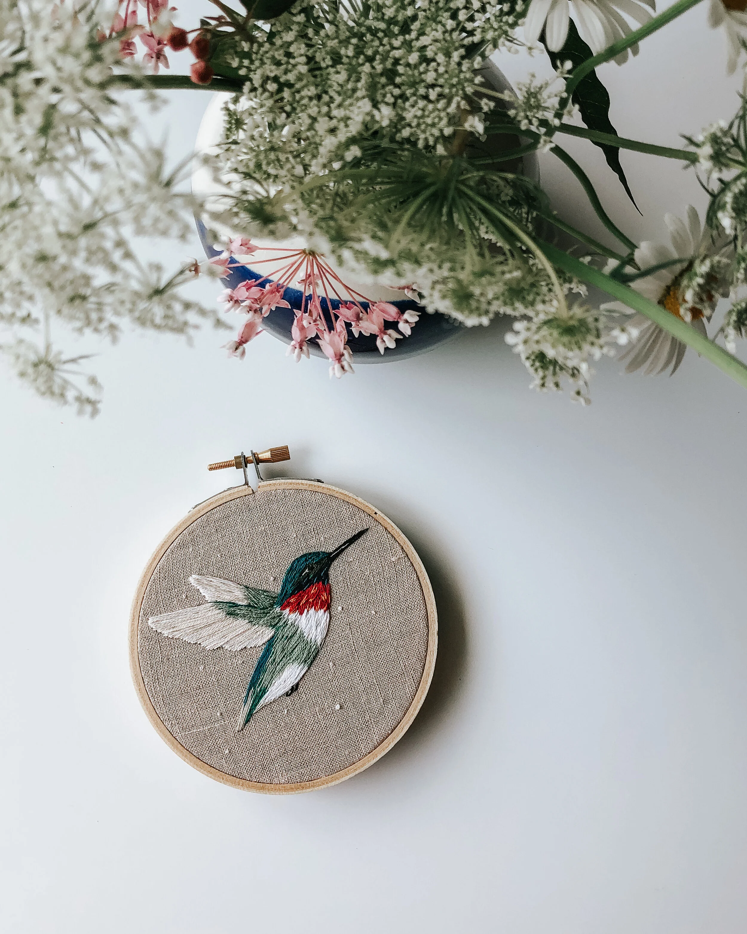 Hummingbird Embroidery Kit — HARVEST GOODS CO.