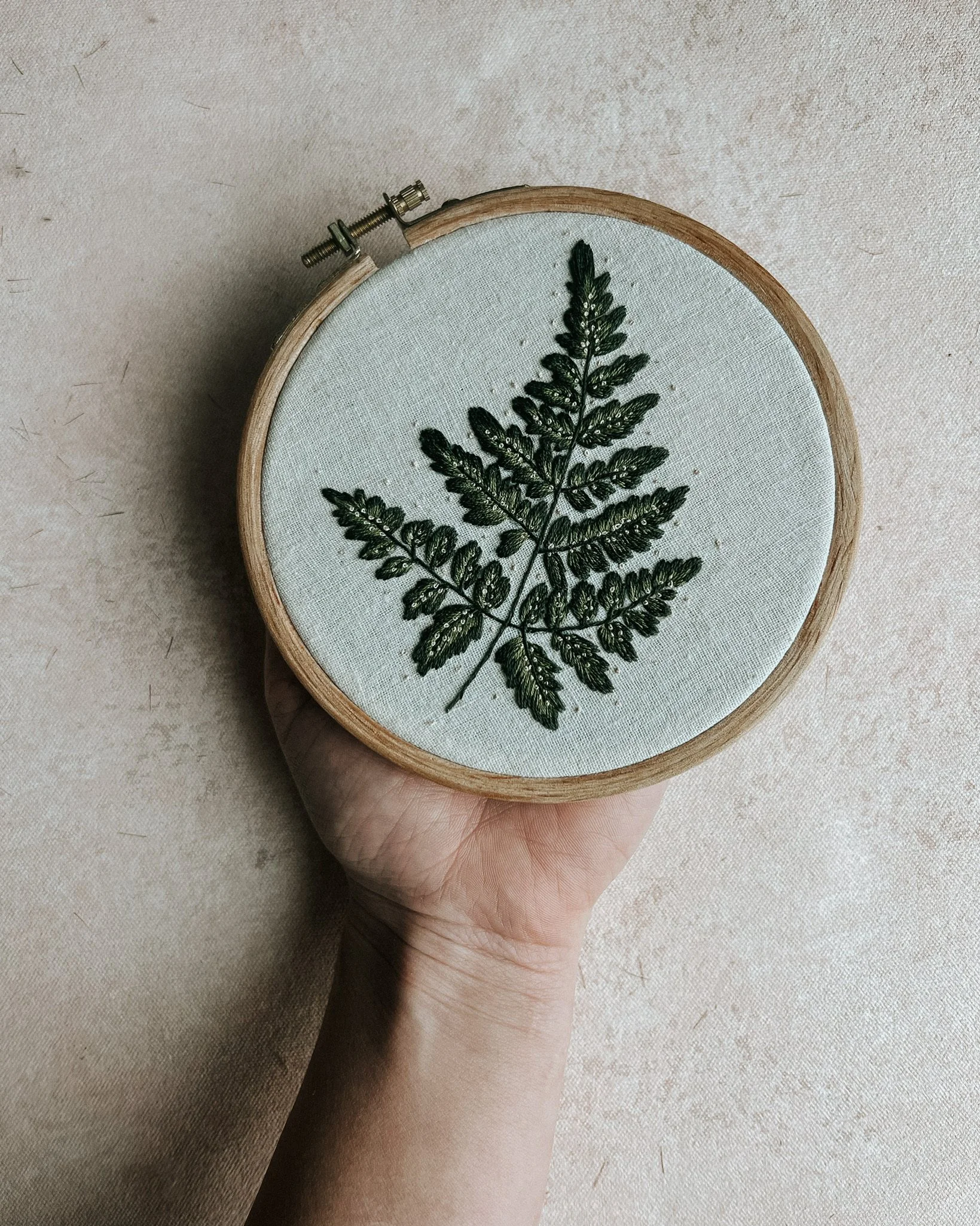Forest Fern Embroidery Pattern PDF download — HARVEST GOODS CO.