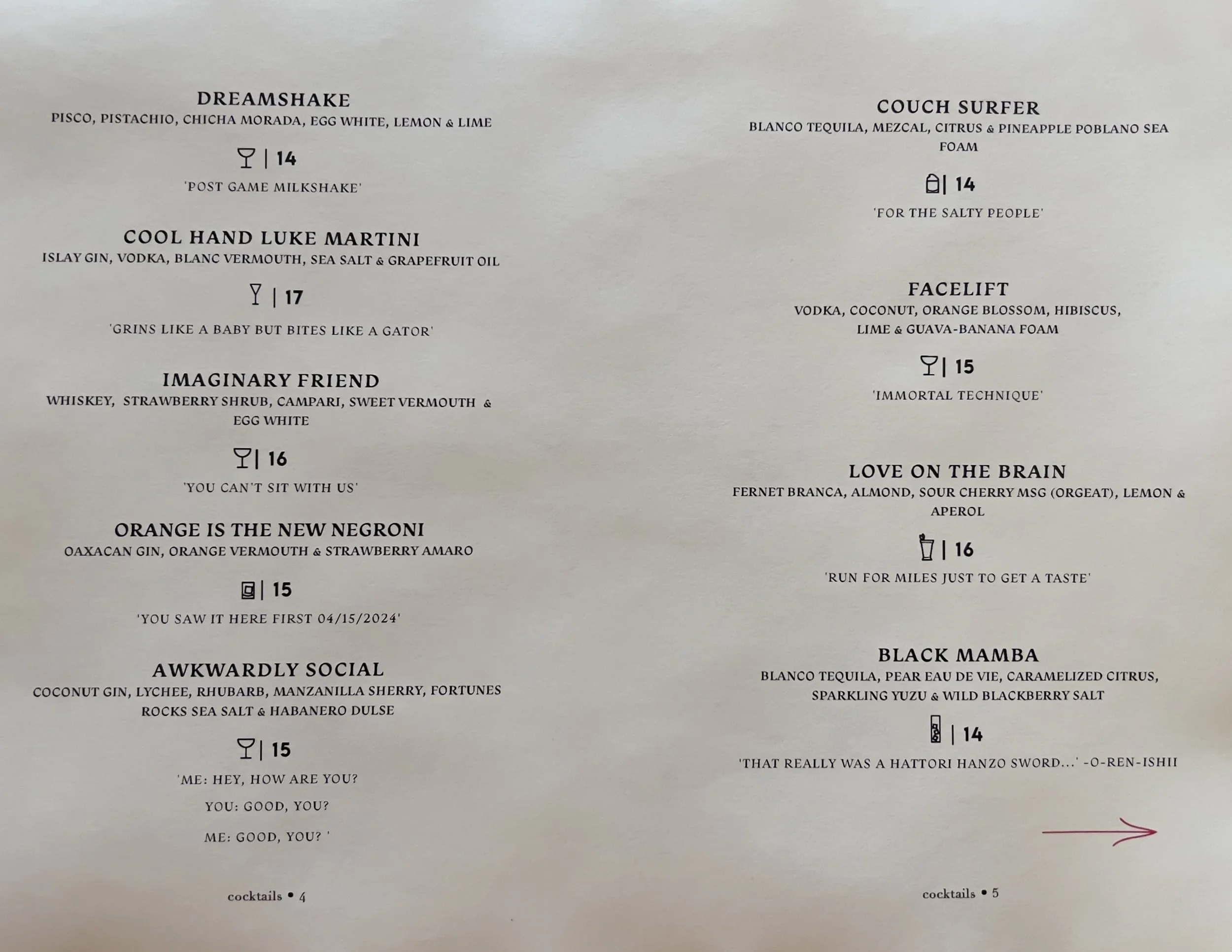 Menu — Magnus on Water