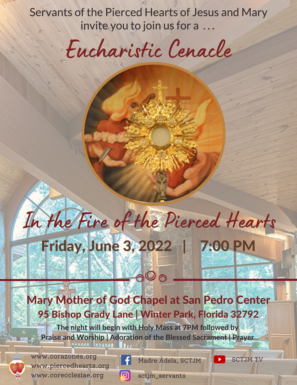 Eucharistic Cenacle: In the Fire of the Pierced Hearts | San Pedro ...