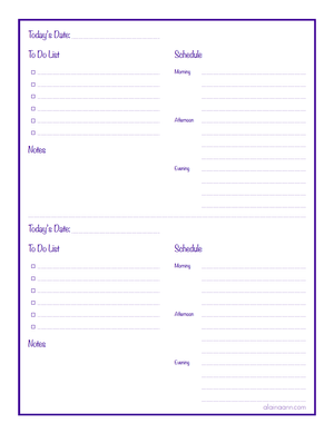 Split Daily Organizer Printable — Alaina Ann