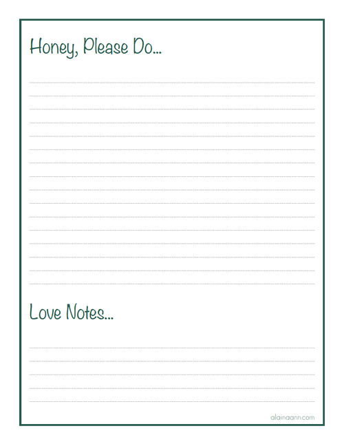 Honey Do List Printable — Alaina Ann