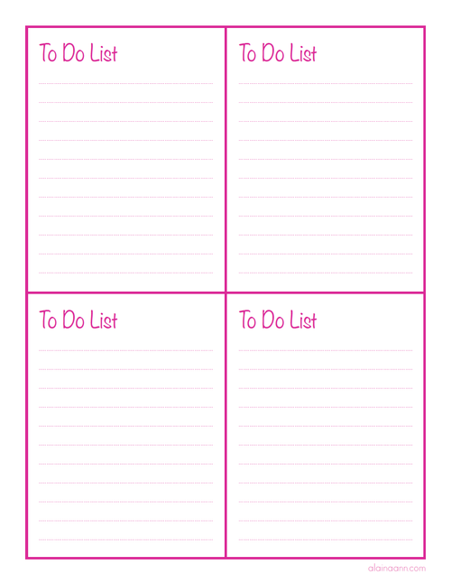 Short Lined To Do List Printable — Alaina Ann