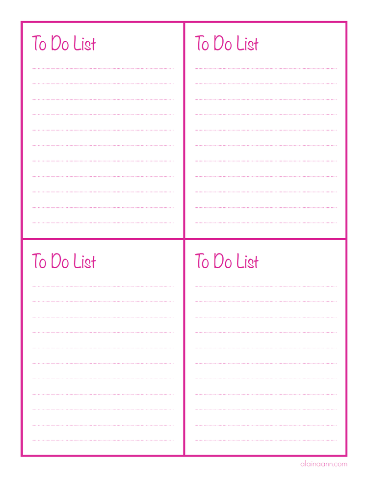 Short Lined To Do List Printable — Alaina Ann