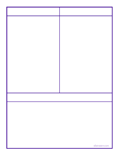 Blank Three Category List Printable — Alaina Ann