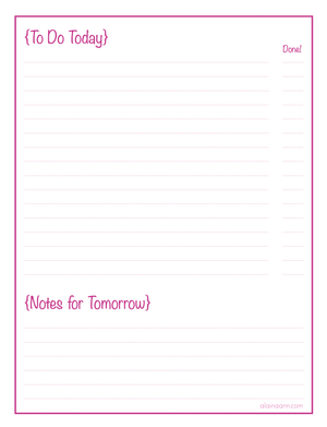 To Do List Printable — Alaina Ann