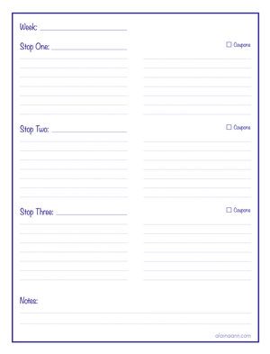 Errands List Printable — Alaina Ann