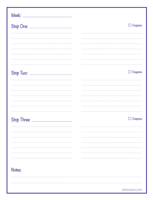Errands List Printable — Alaina Ann