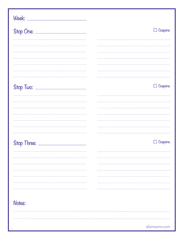 Errands List Printable — Alaina Ann