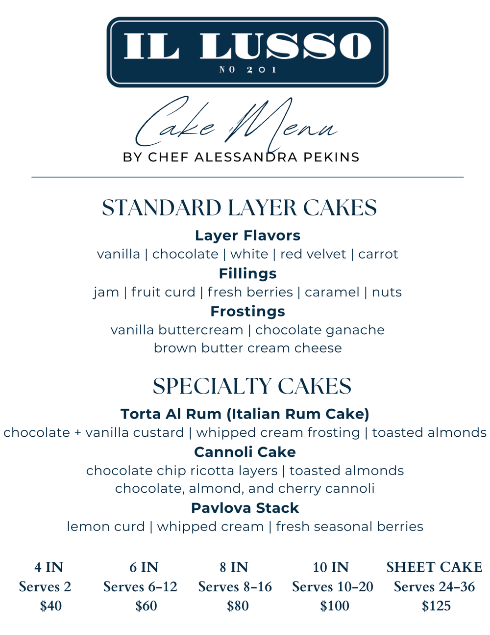 Custom Cakes — il Lusso