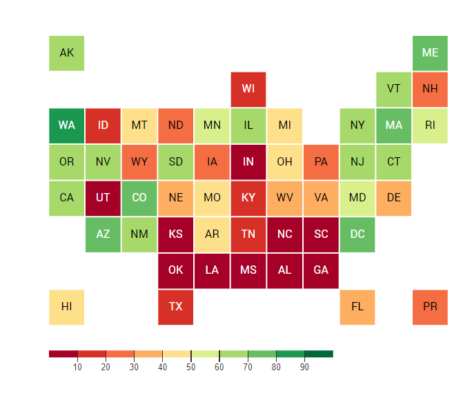 Best and Worst States to Work in America — Cool Infographics
