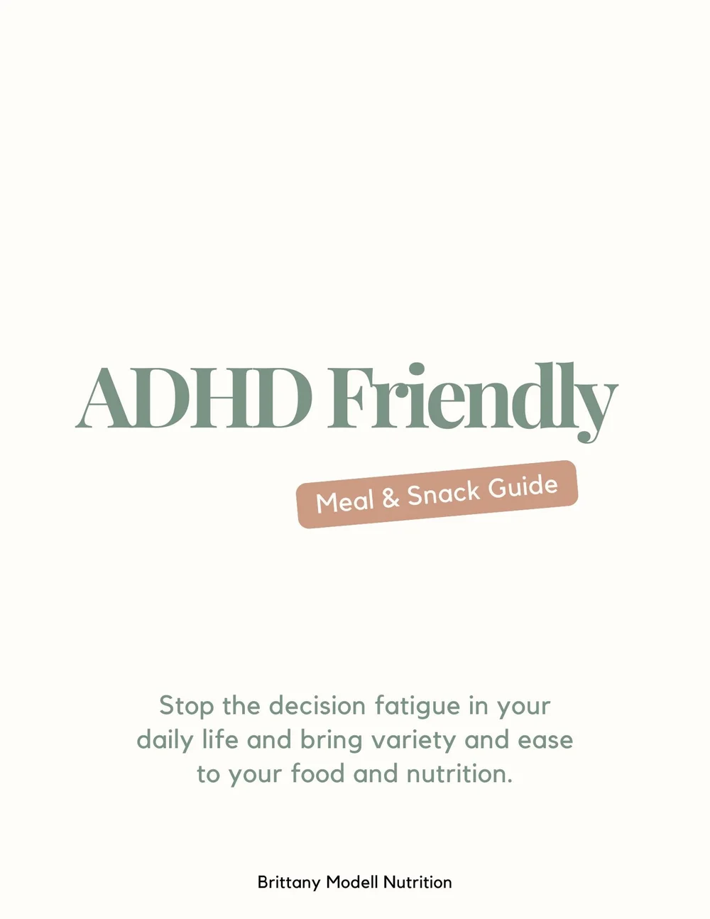 FREE ADHD Snack Guide — Brittany Modell