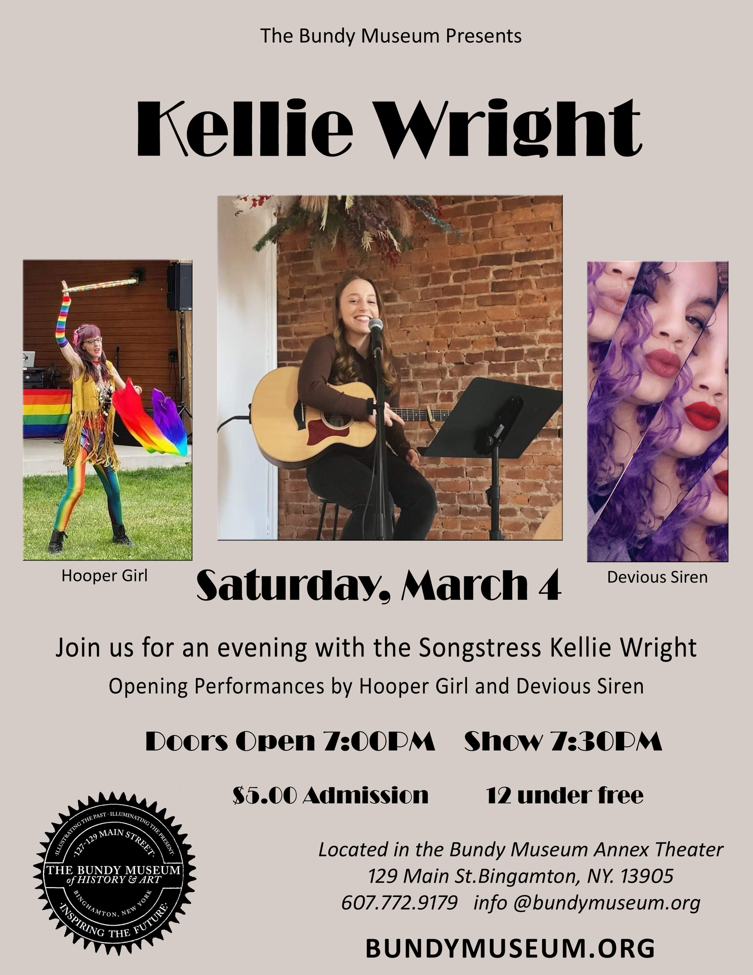 Kellie Wright with Special Guests - Live at the Bundy Annex — The Bundy Museum of History & Art