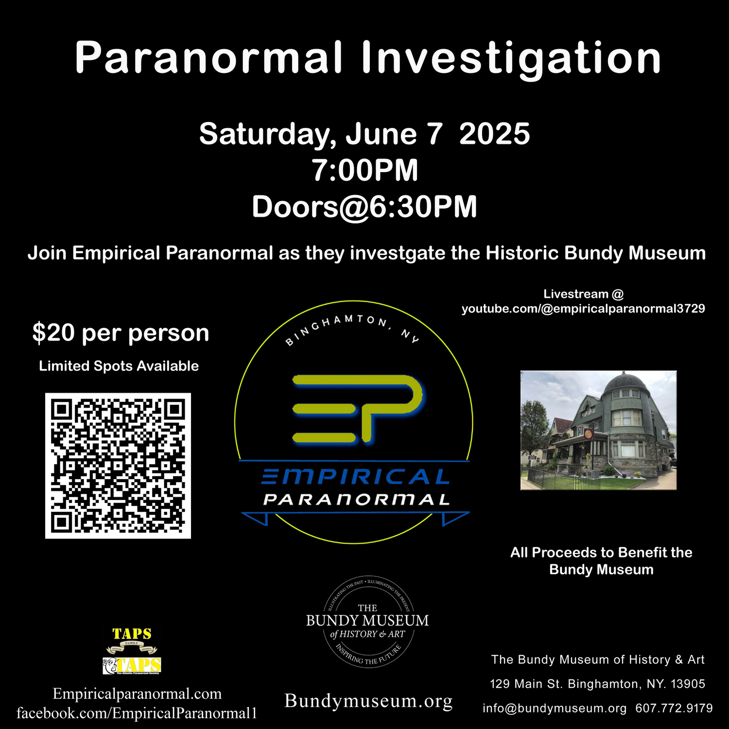 Empirical Paranormal Public Investigation of the Bundy Museum — The ...