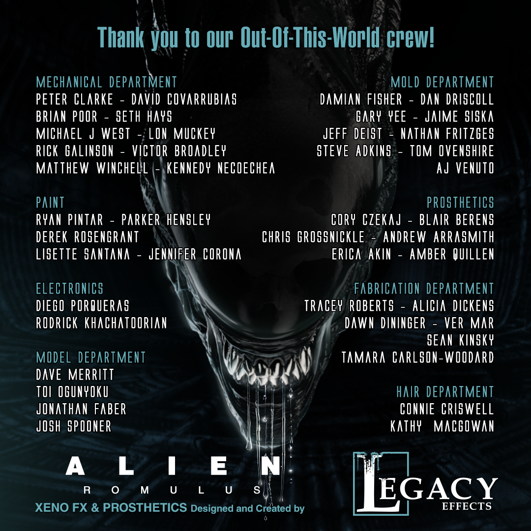 Alien: Romulus — Legacy Effects