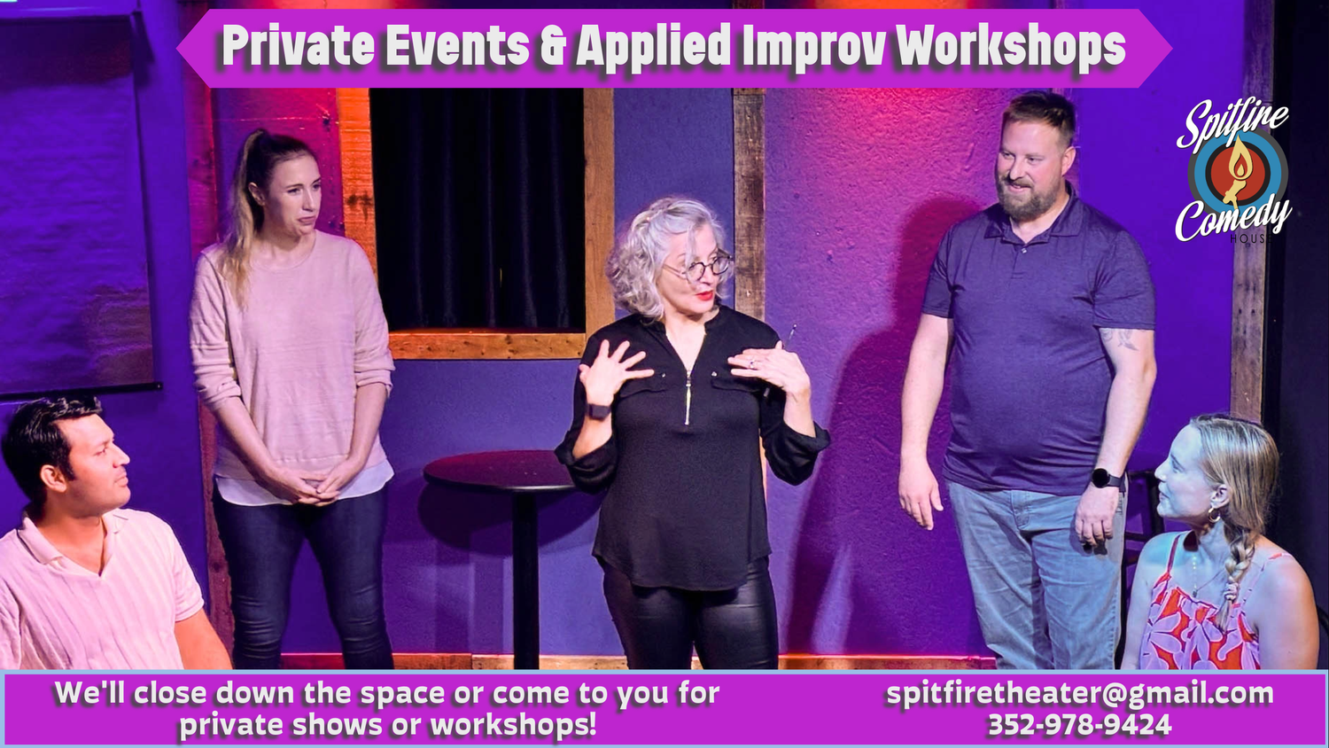 Events & Training — Spitfire Comedy House – St. Pete Comedy Theater