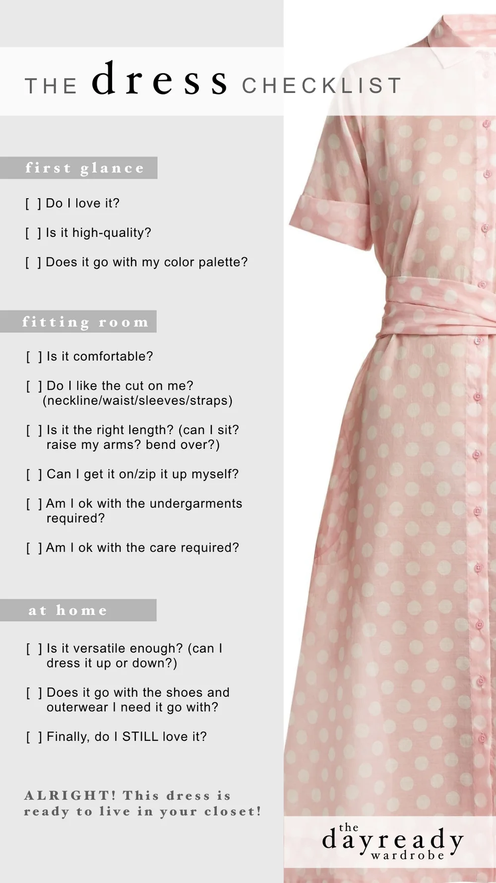 The Try On Checklists — Day Ready