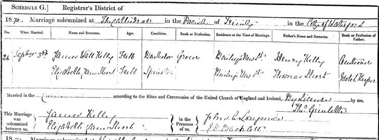 Family History: Henry Kelly — J.W. Kelly & Co.