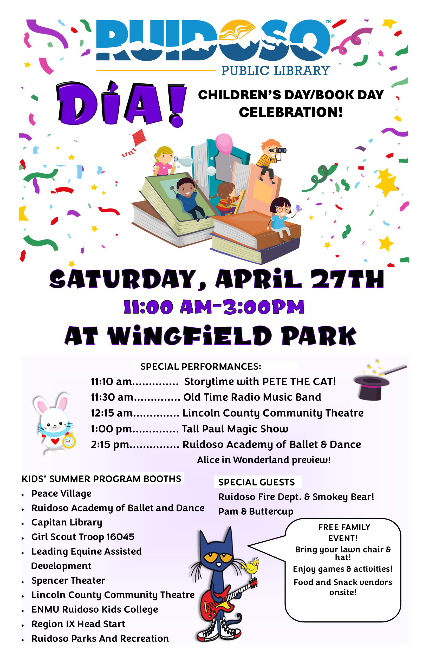 Children's Day/Book Day Celebration at Wingfield Park — Ruidoso Public ...