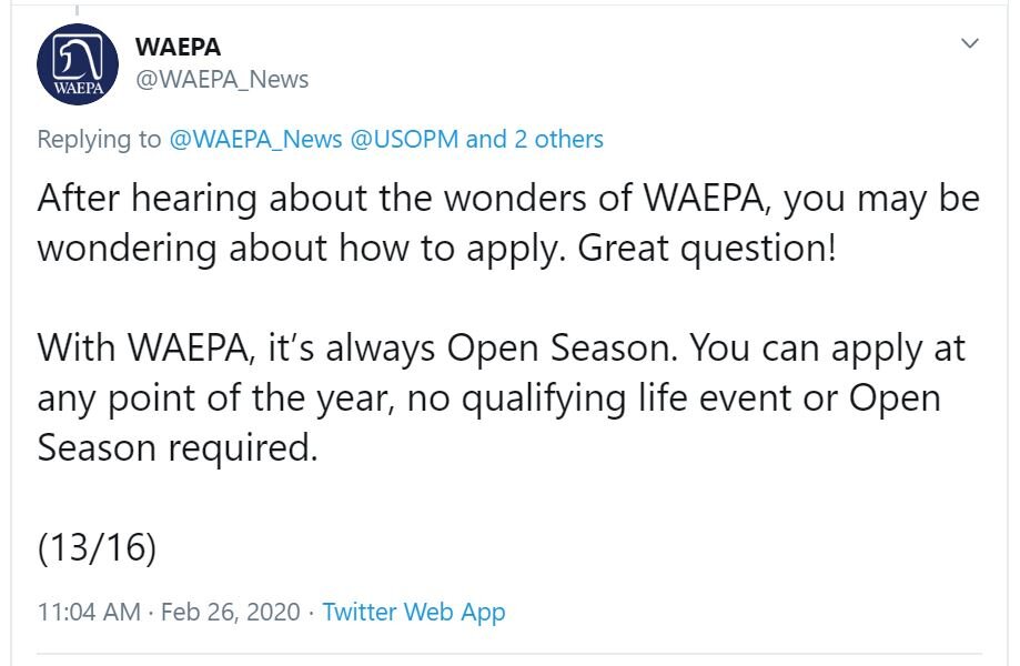 Your Questions about FEGLI and WAEPA, Answered. Via Twitter! — FEDmanager